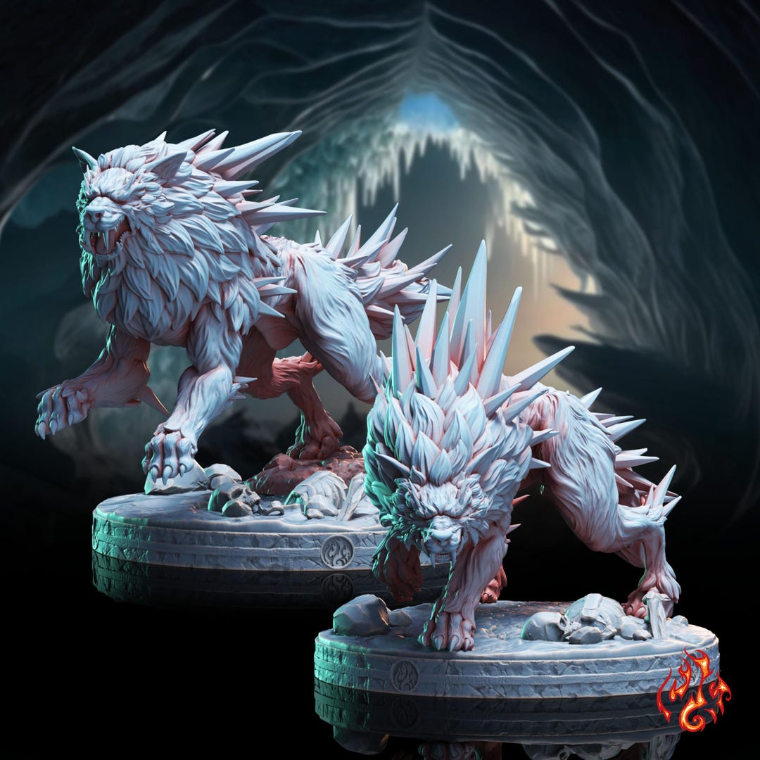 Winter Wolf | Miniature for Fantasy Rpg Tabletop Games, 28-32 Mm Scale ...