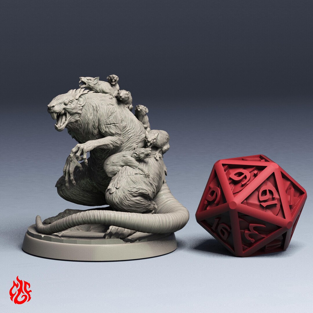 Rat King | RPG Miniatures for Dnd Tabletop Wargames | 32 Mm Scale ...