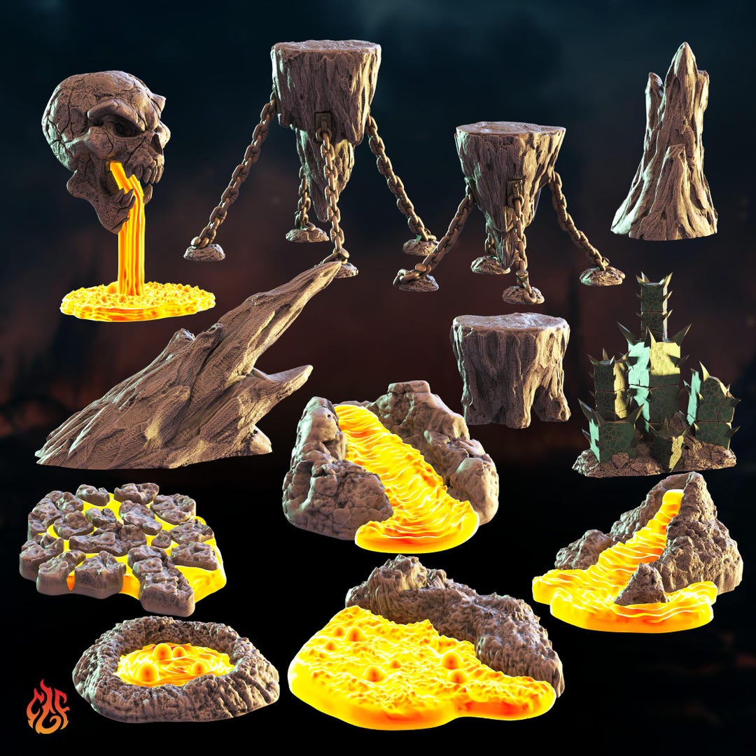 Hell Scenery | RPG Terrain Pieces and Props for Dnd Tabletop Wargame ...