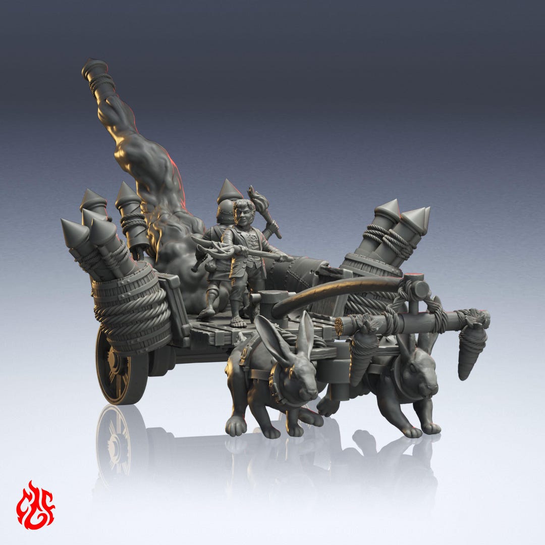 Hobbit Firework Cart | RPG Miniatures for Dnd Tabletop Wargames | 32 Mm ...