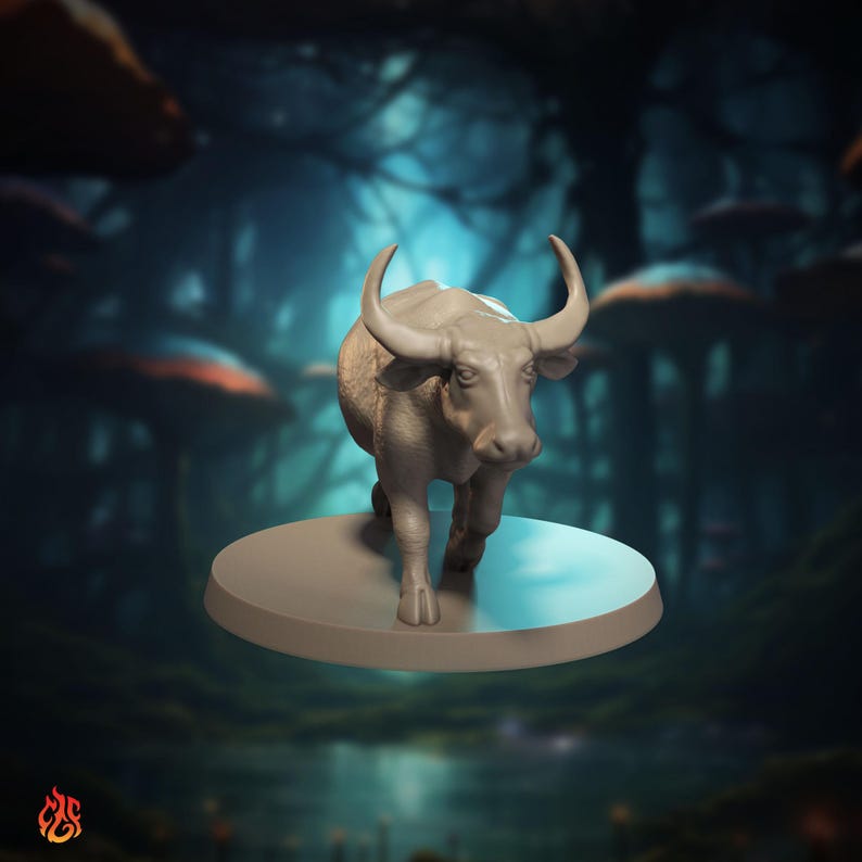 Water Buffalo | RPG Miniatures for Dnd Tabletop Wargames | 32 Mm Scale ...