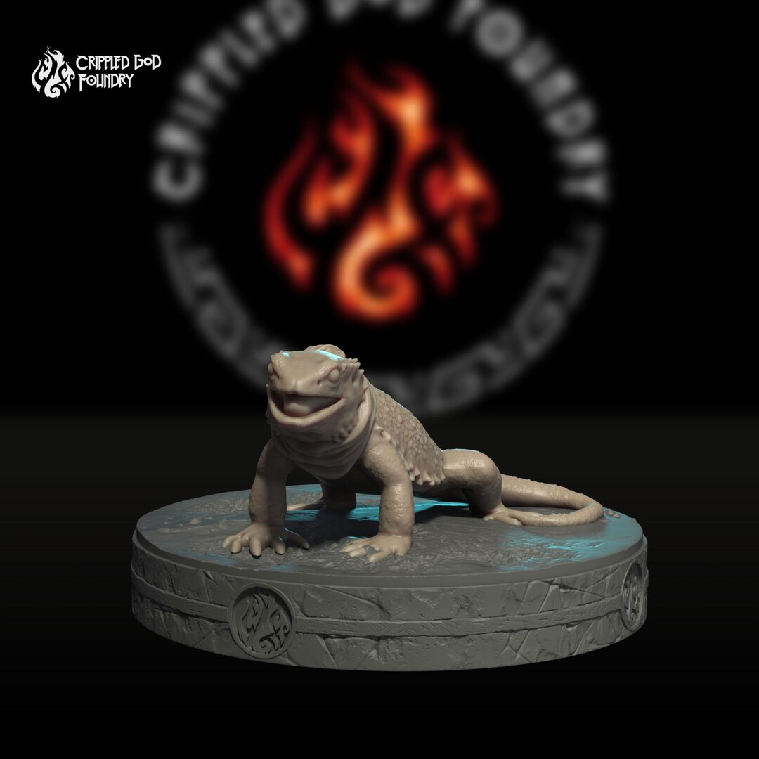 Fire Lizard Familiar Miniature for Fantasy Rpg Tabletop Games, 28-32 Mm ...
