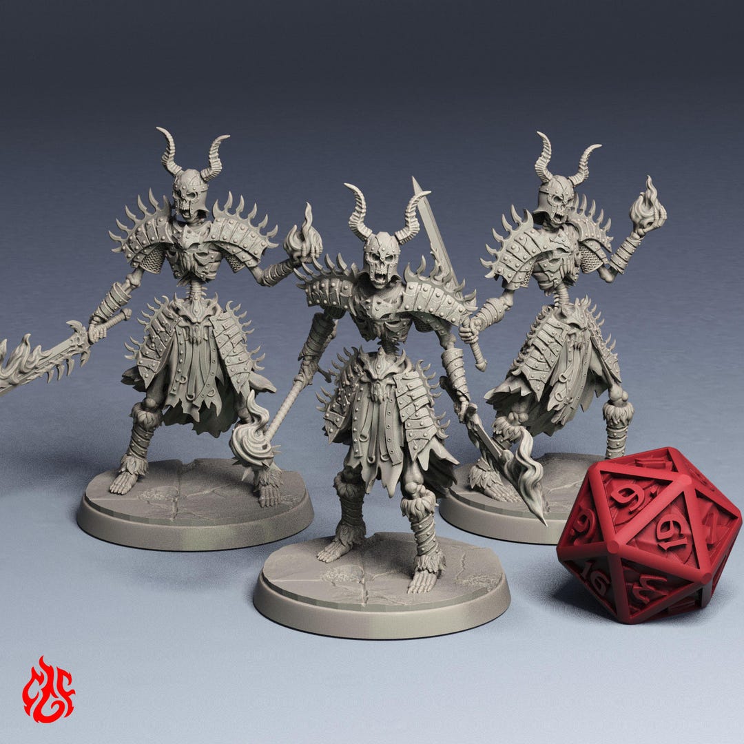 Doom Knights | RPG Miniatures for Dnd Tabletop Wargames | 32 Mm Scale ...