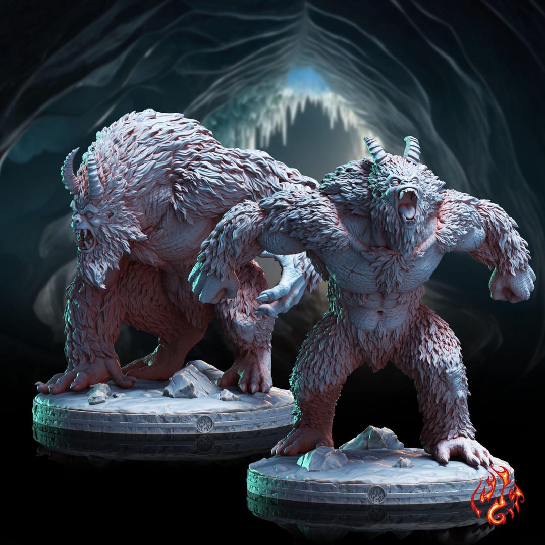 Abominable Yetis | RPG Miniatures for Dnd Tabletop Wargames | 32 Mm ...
