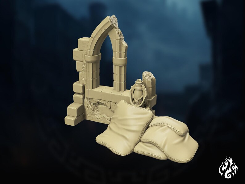 Camp Ruins | RPG Terrain Pieces and Props for Dnd Tabletop Wargame| 32 ...