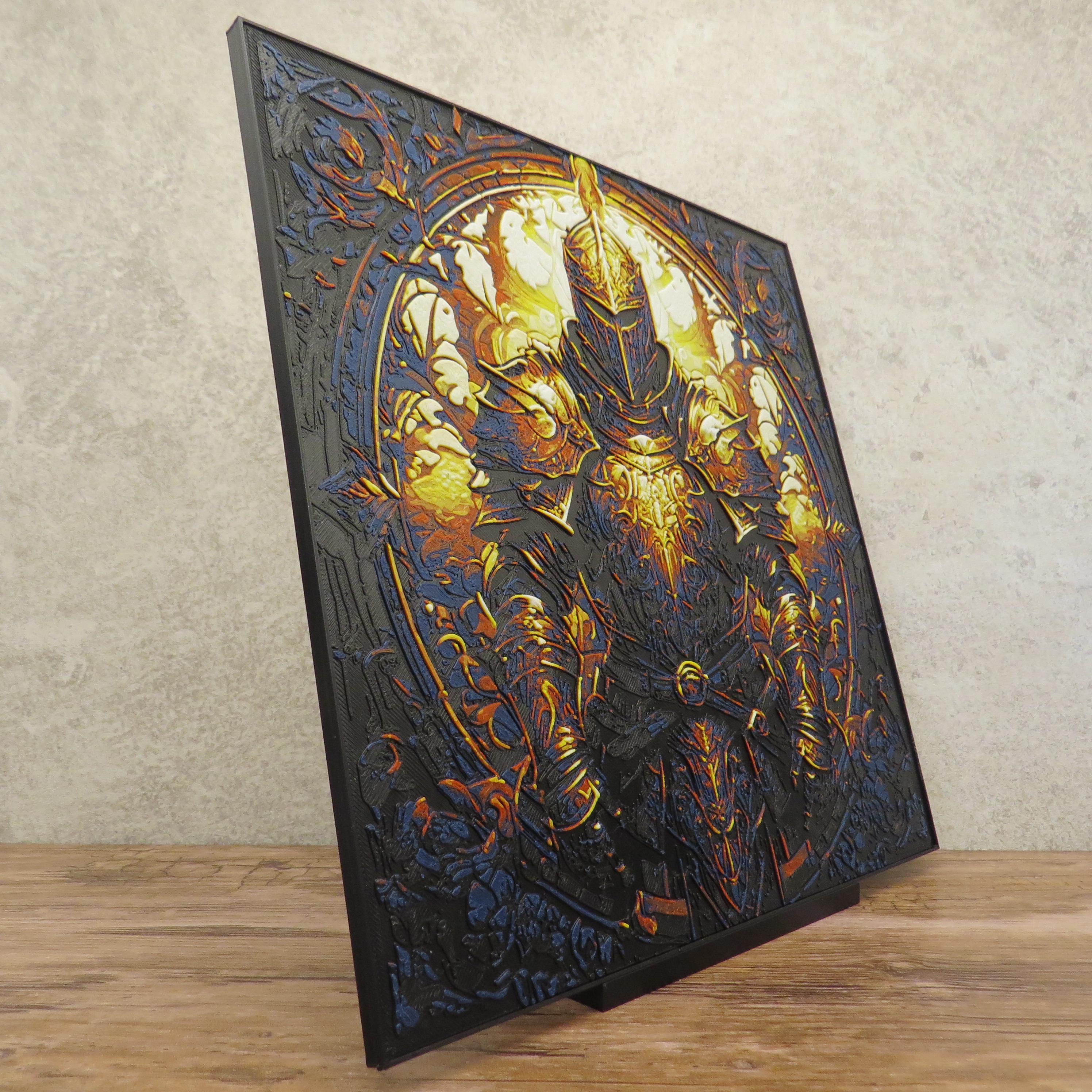 Medieval Knight Hueforge 3D Print Mural Wall Decoration Ancient Warrior ...