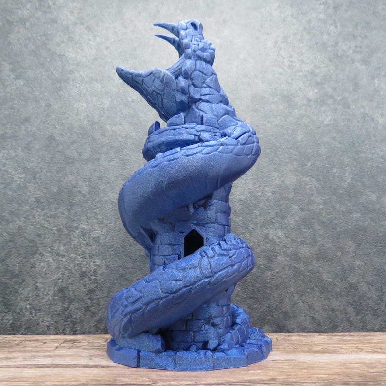 Basilisk Snake Castle Spiral Dice Tower With Dice Catcher - Tabletop ...