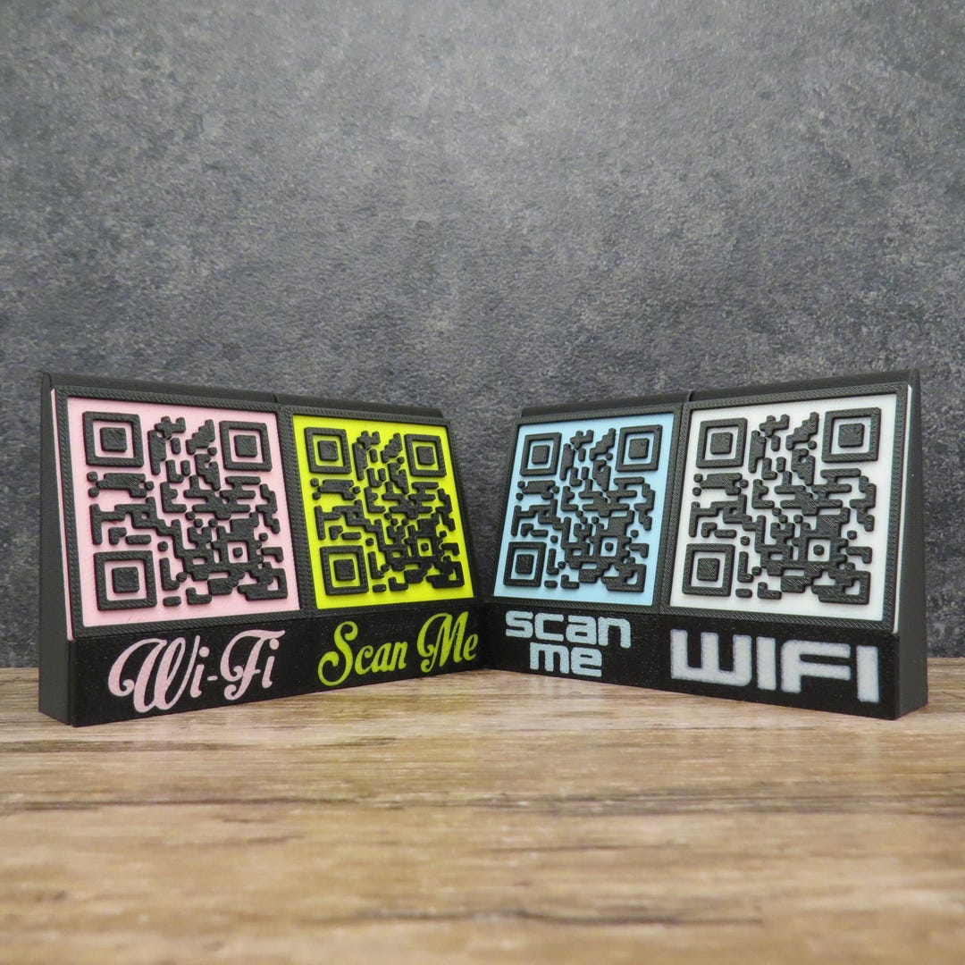 QR Code X 2 - Customizable Text and Color - Website - Video - Social ...