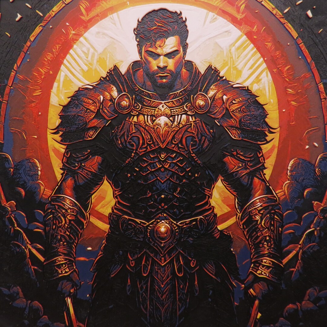 Roman Gladiator Hueforge 3D Print Mural Wall Decoration Historical ...