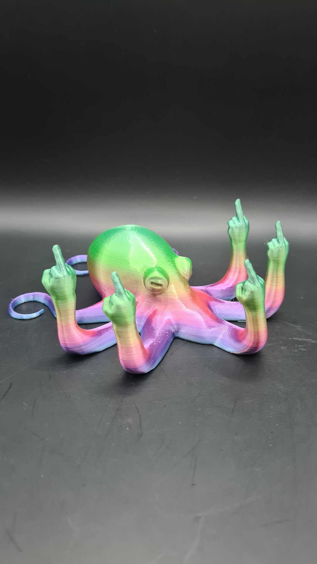 3D Printed Rude Octopus 15 Colors Vulgar Gag Gift Desk Toy Miniature - Etsy
