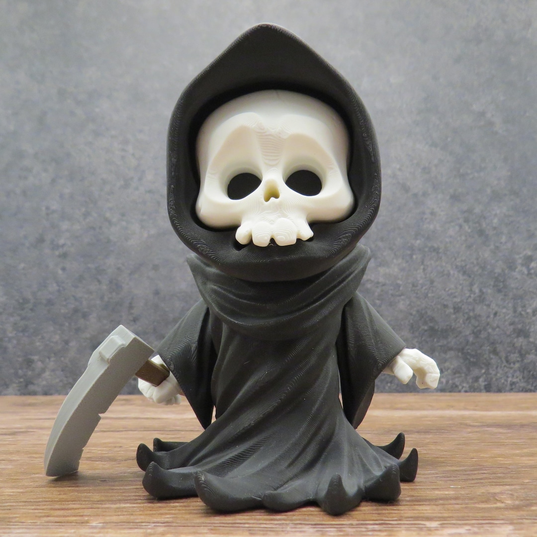 Grim Reaper Figure - Gothic Home Decor - Unique Gift Figurine - Dark ...