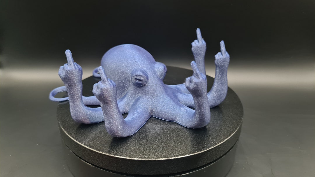 3D Printed Rude Octopus Cheeky Gag Gift Desk Toy or Unique Decor - Etsy