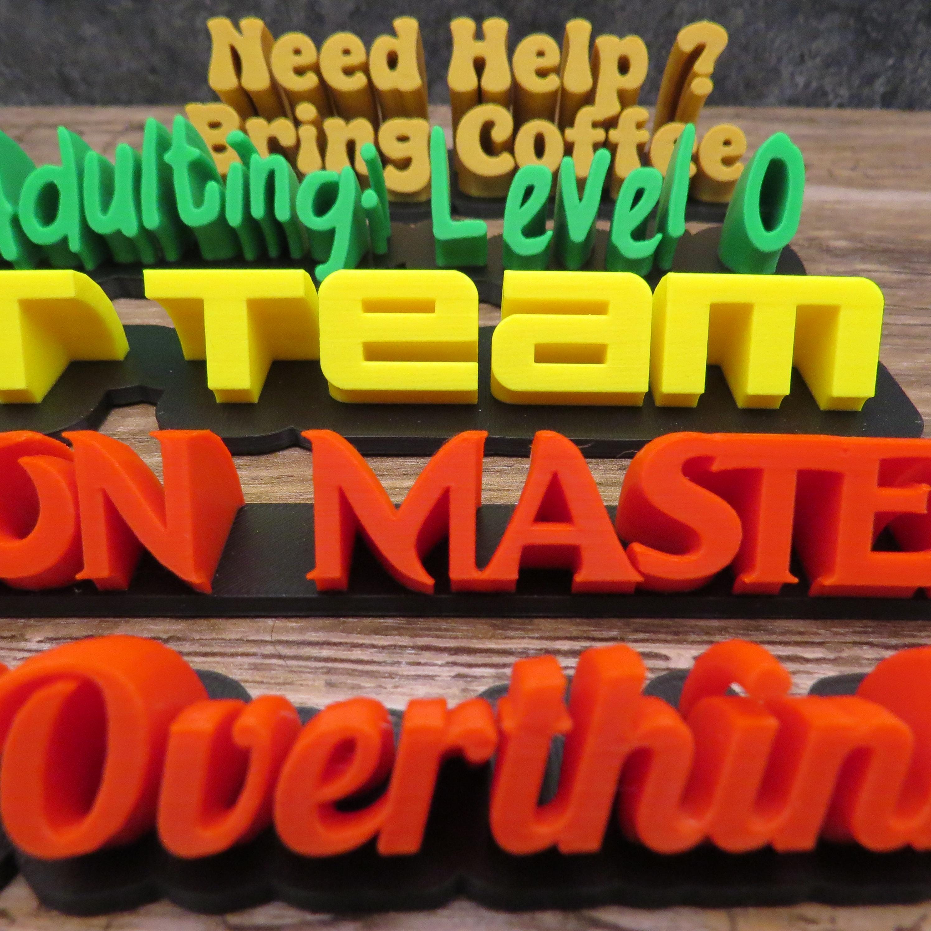 Custom 3D Printed Name Plate Personalized Desk Sign With Custom Fonts ...