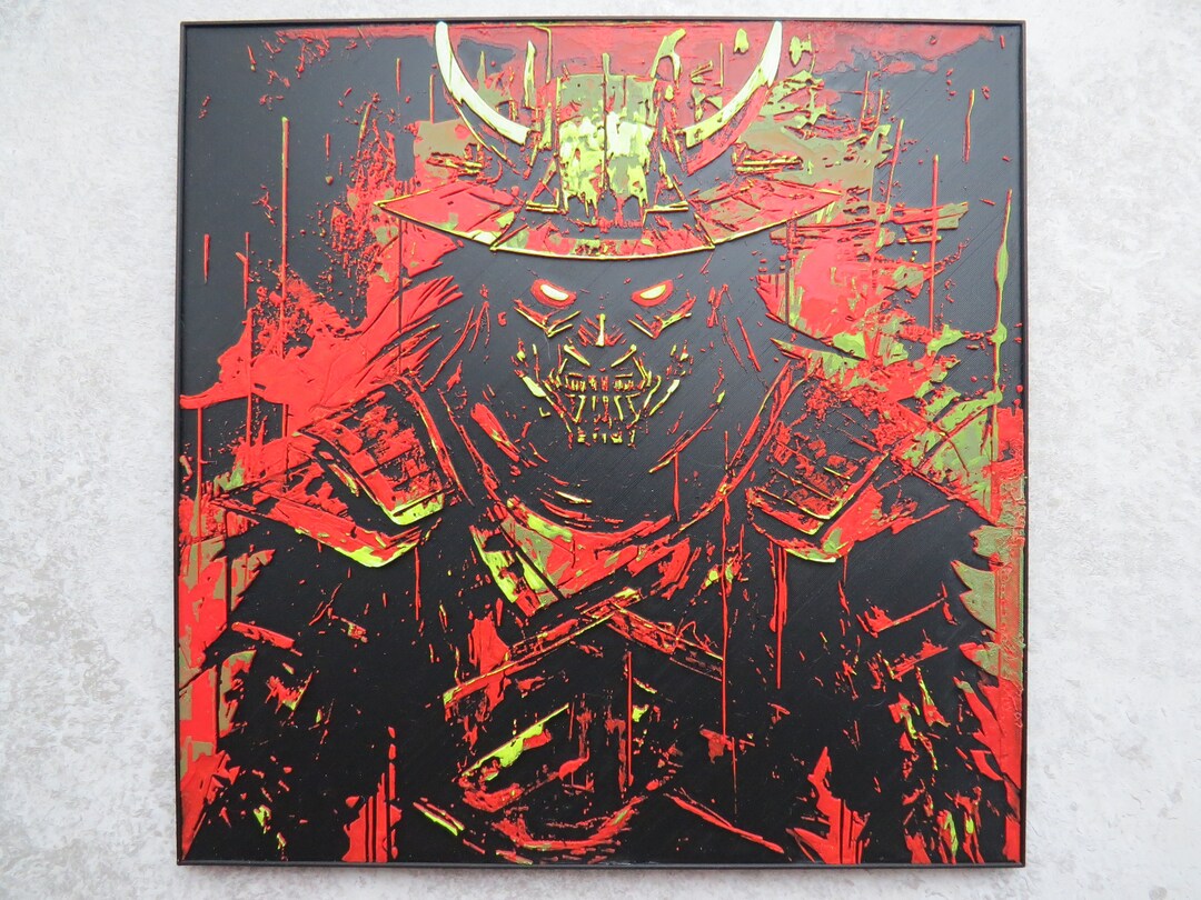 Zombie Samurai 3D Print Mural Wall Decoration Samurai Shogun Fan Merch ...