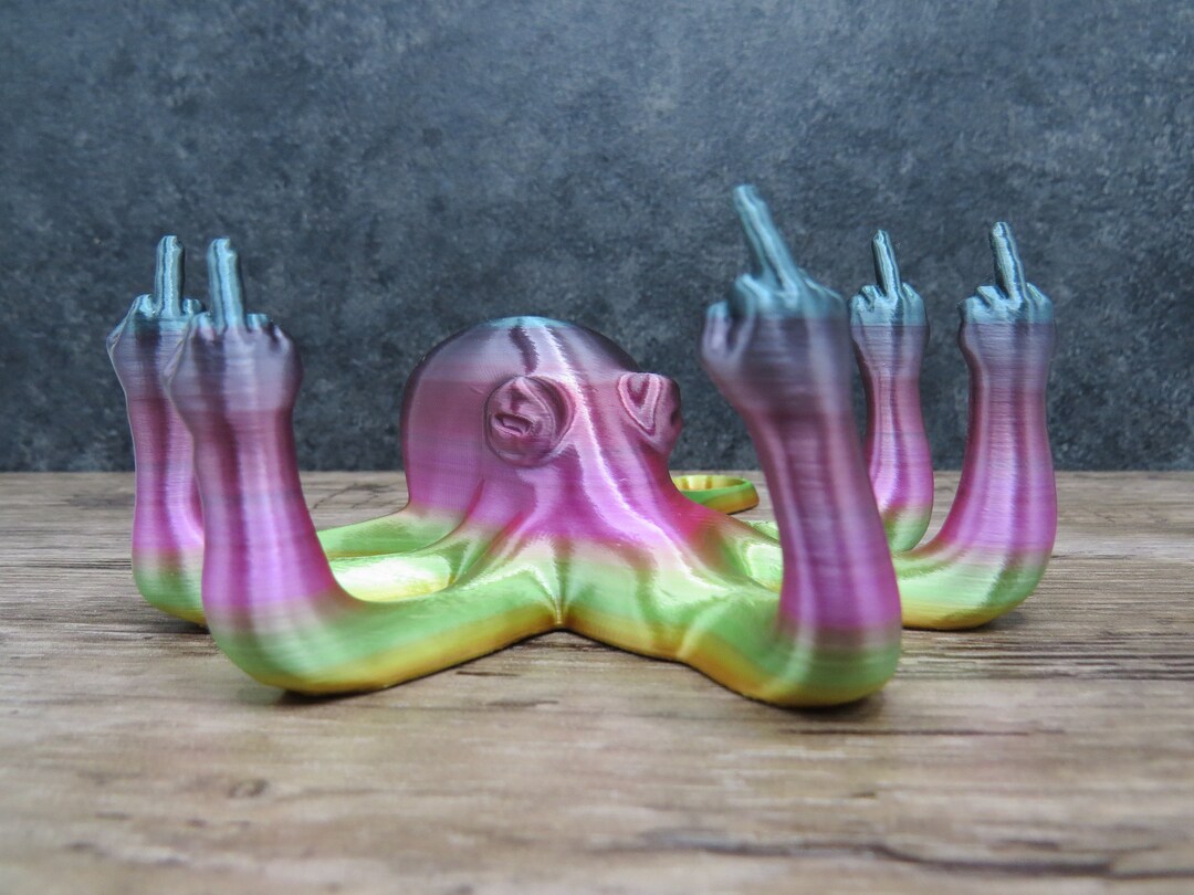 Rude Octopus Gag Gift Prank Gift Office Desk Companion - Etsy