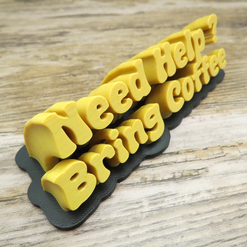Custom 3D Printed Name Plate Personalized Desk Sign With Custom Fonts ...