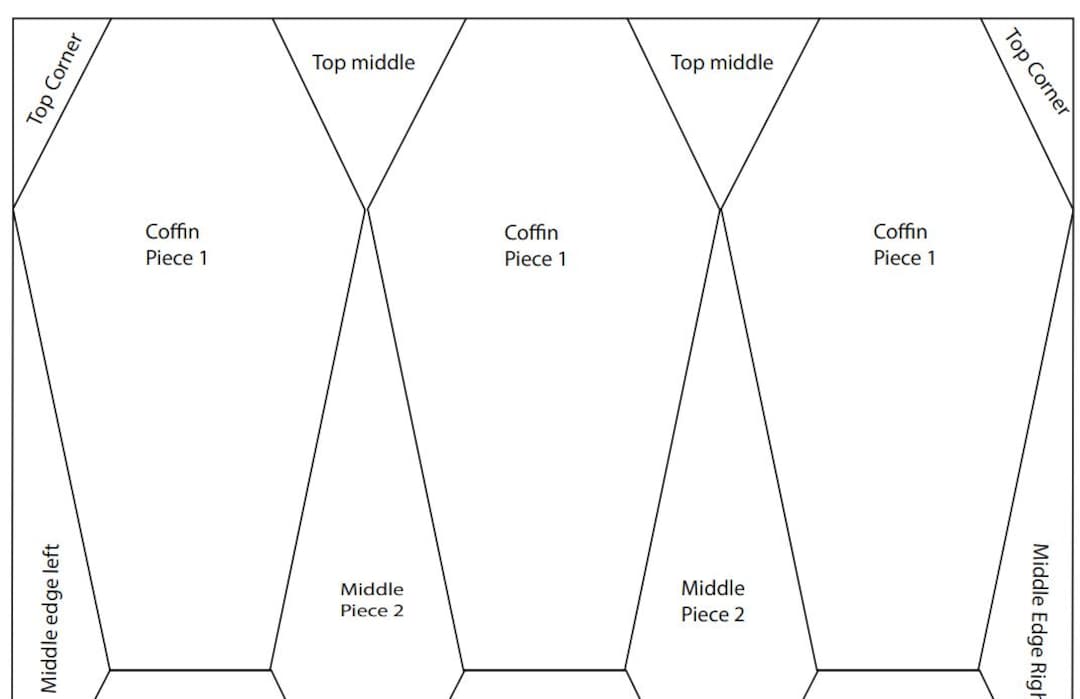 EPP Coffin Quilt Template - Etsy