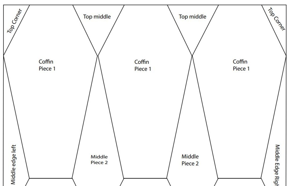 EPP Coffin Quilt Template - Etsy