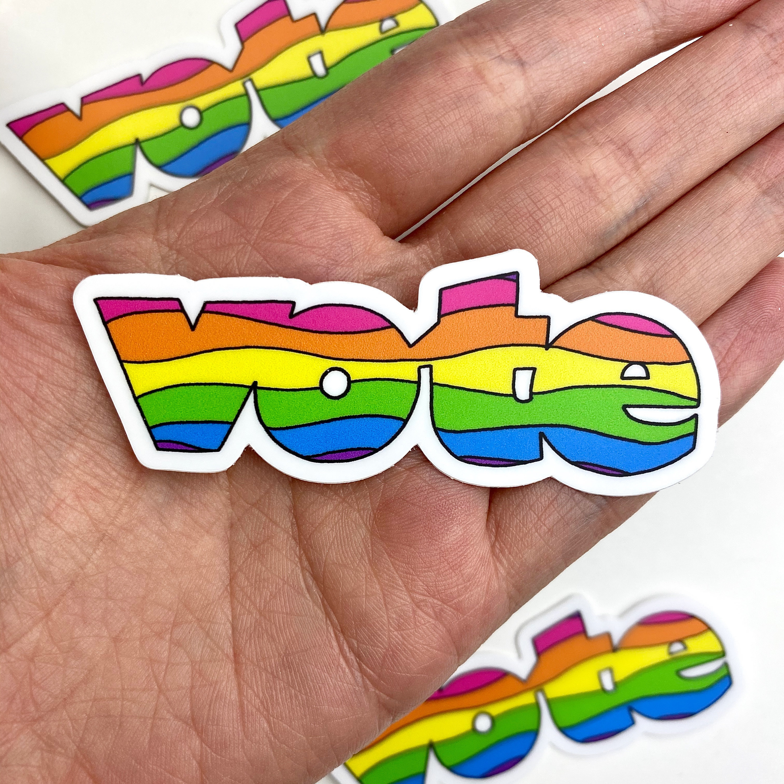VOTE Sticker Cute Rainbow Vote Custom Vinyl Sticker - Etsy UK