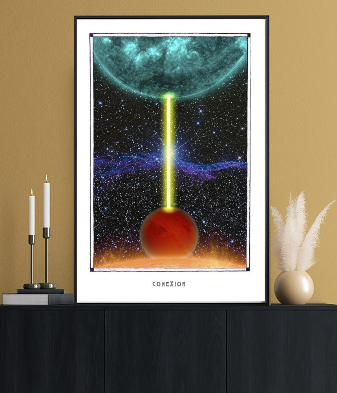 CONNEXION Surreal Space Wall Poster - Etsy