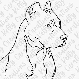 Pitbull Outline PNG Collection Set 2, Pitbull File for Shirts, Pitbull ...