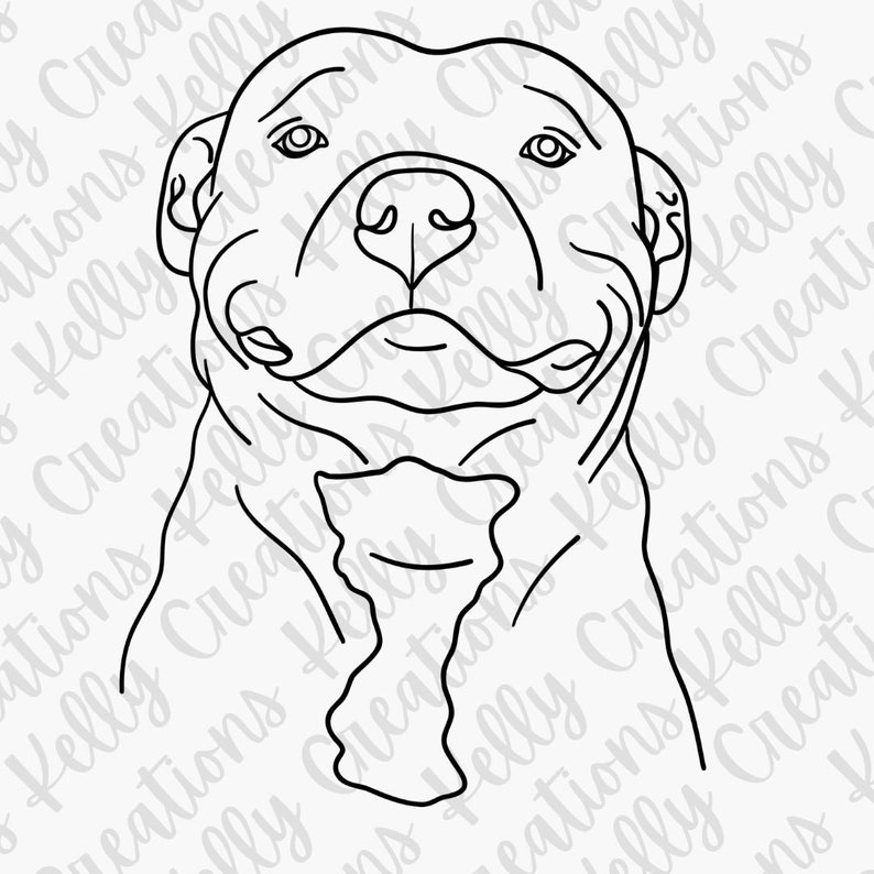 Pitbull Outline PNG Collection Set 2, Pitbull File for Shirts, Pitbull ...