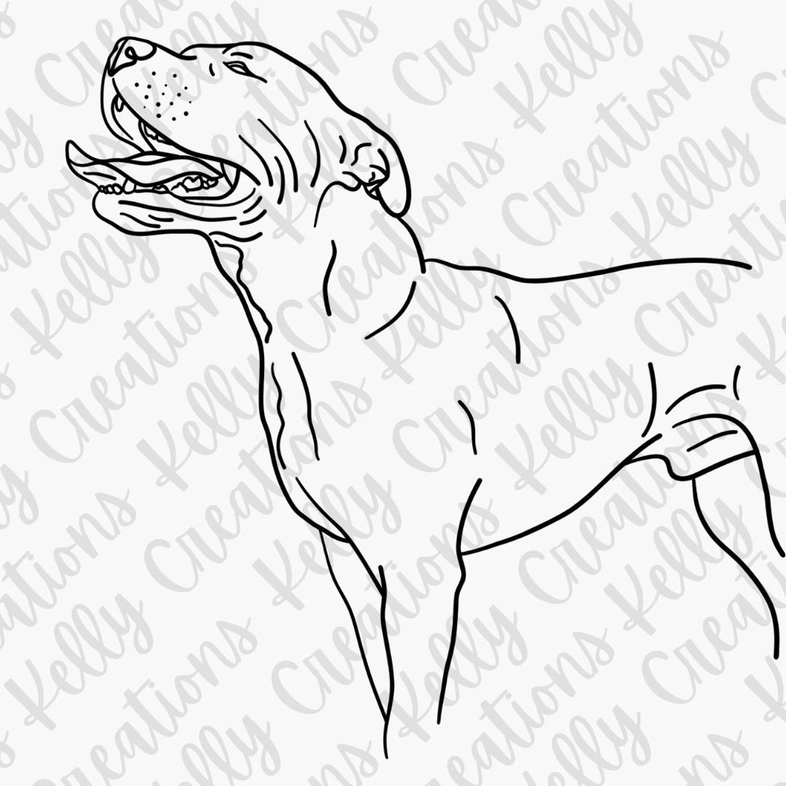 Pitbull Outline PNG Collection Set 2, Pitbull File for Shirts, Pitbull ...