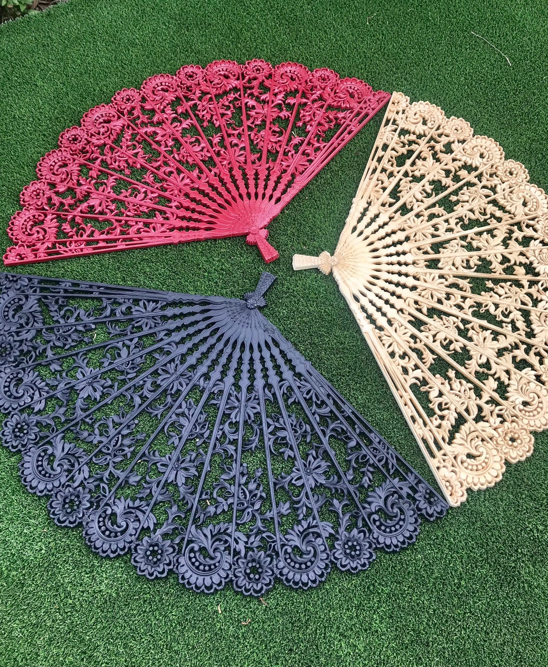 Burwood Large Wall Fan Decor , Choice of 3 - Etsy