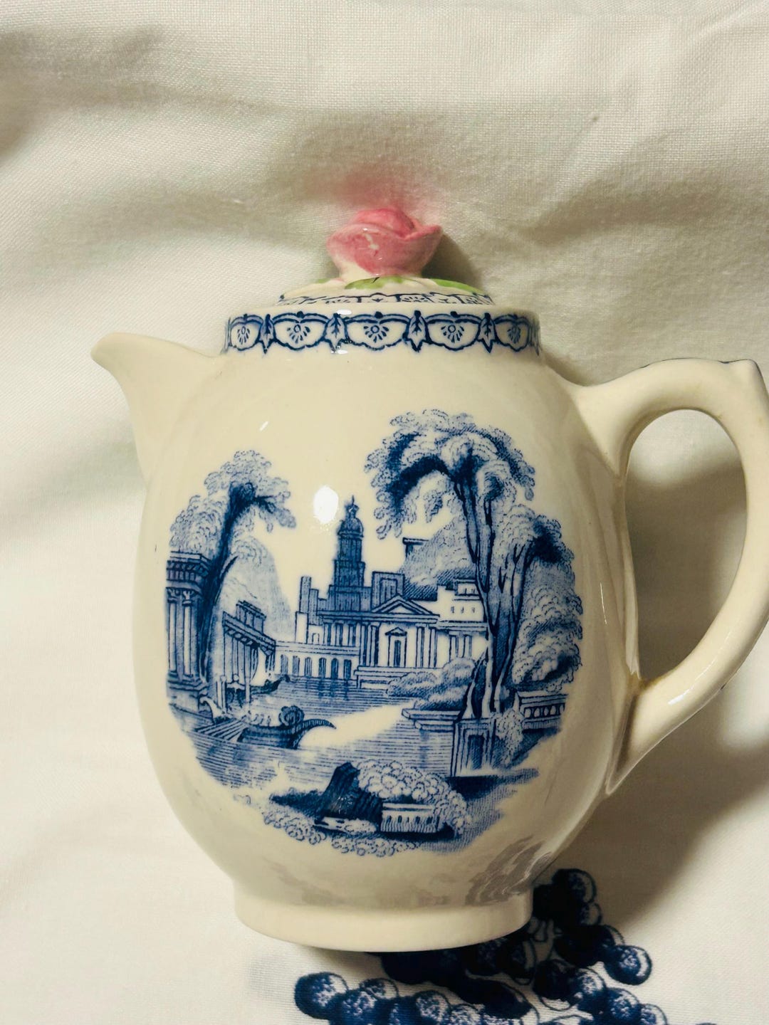 Fonde Ville Ambassador Ware England Small Teapot Blue Willow - Etsy