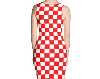 Red Checkered Dress - Etsy