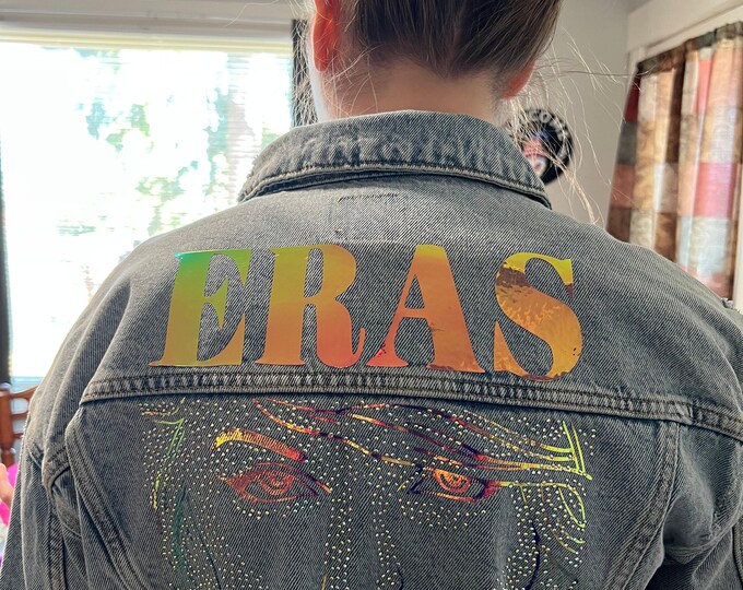 Custom Taylor Swift Eras Tour Inspired Jean Jacket | Hand Placed ...