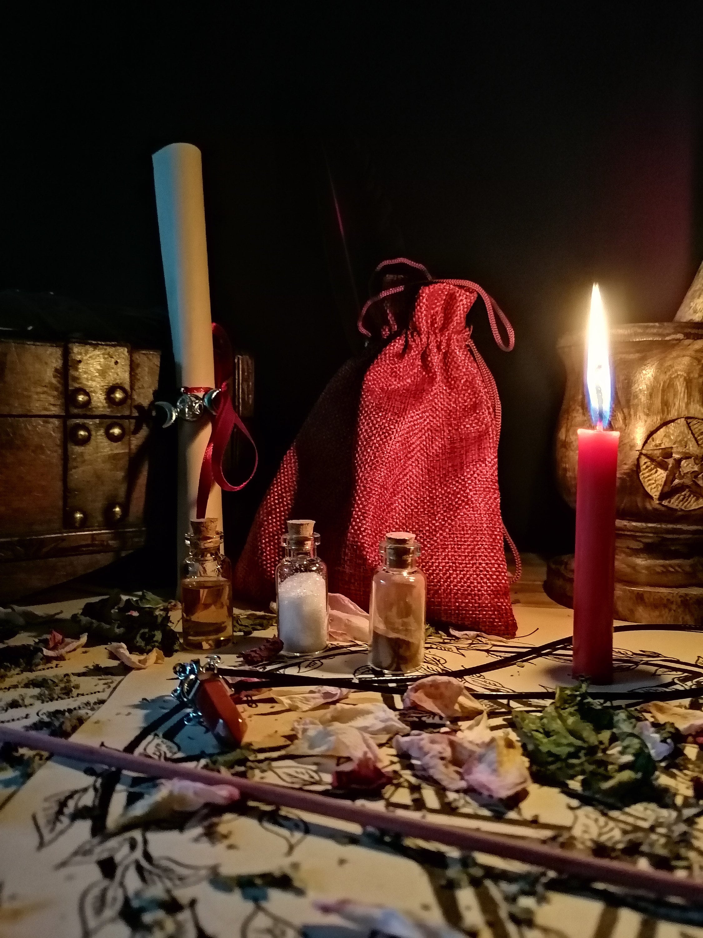 Love Spell Kit Ritual Magic Witchcraft Wicca Pagan Red Candle - Etsy