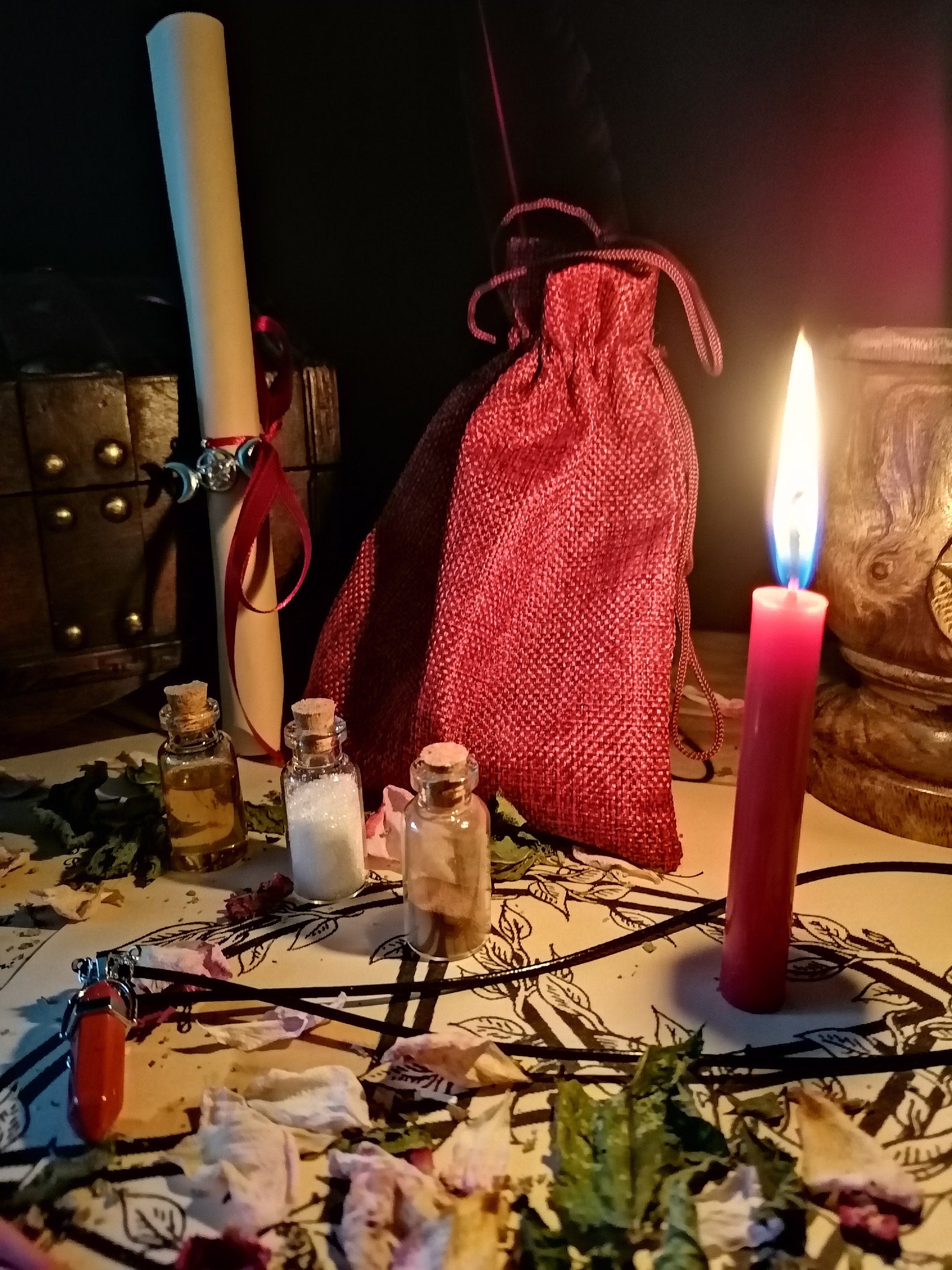Love Spell Kit Ritual Magic Witchcraft Wicca Pagan Red Candle - Etsy