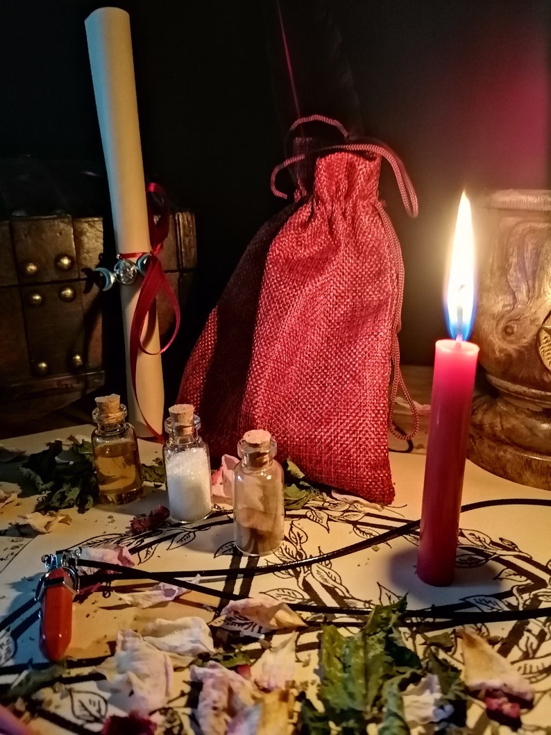 Love Spell Kit Ritual Magic Witchcraft Wicca Pagan Red Candle - Etsy UK