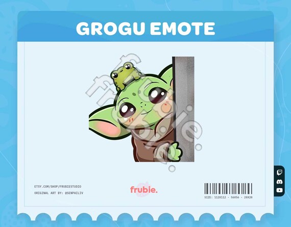 Grogu Lurk Twitch Emote / Baby Yoda Twitch Emote | Etsy España