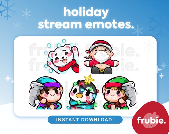 Digital Twitch Gift Emote Christmas Subscriber Emotes Twitch Present ...