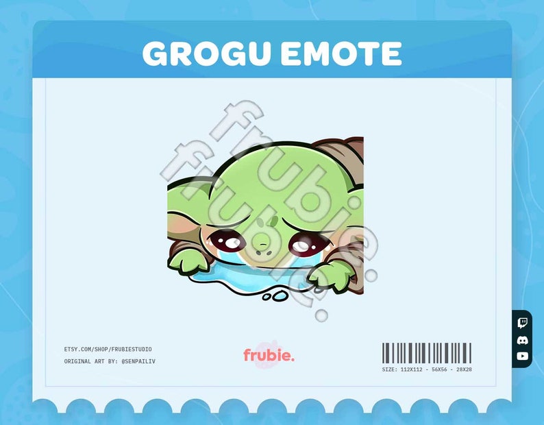 Grogu Cry Twitch Emote / Baby Yoda Twitch Emote - Etsy