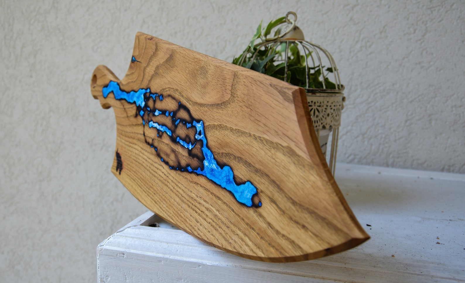 Cutting Board Fractal Burning Method Using Epoxy and Oak - Etsy