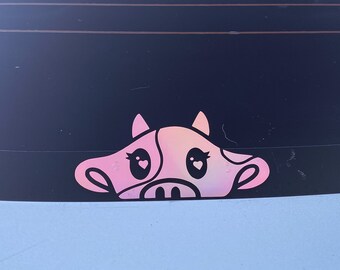 Cow Car Decal | Etsy