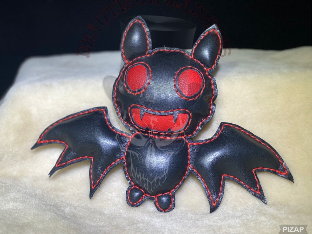 Mini Bat Doll, Bat Doll, Leather Bat, Handmade Leather Bat, Goth Doll ...