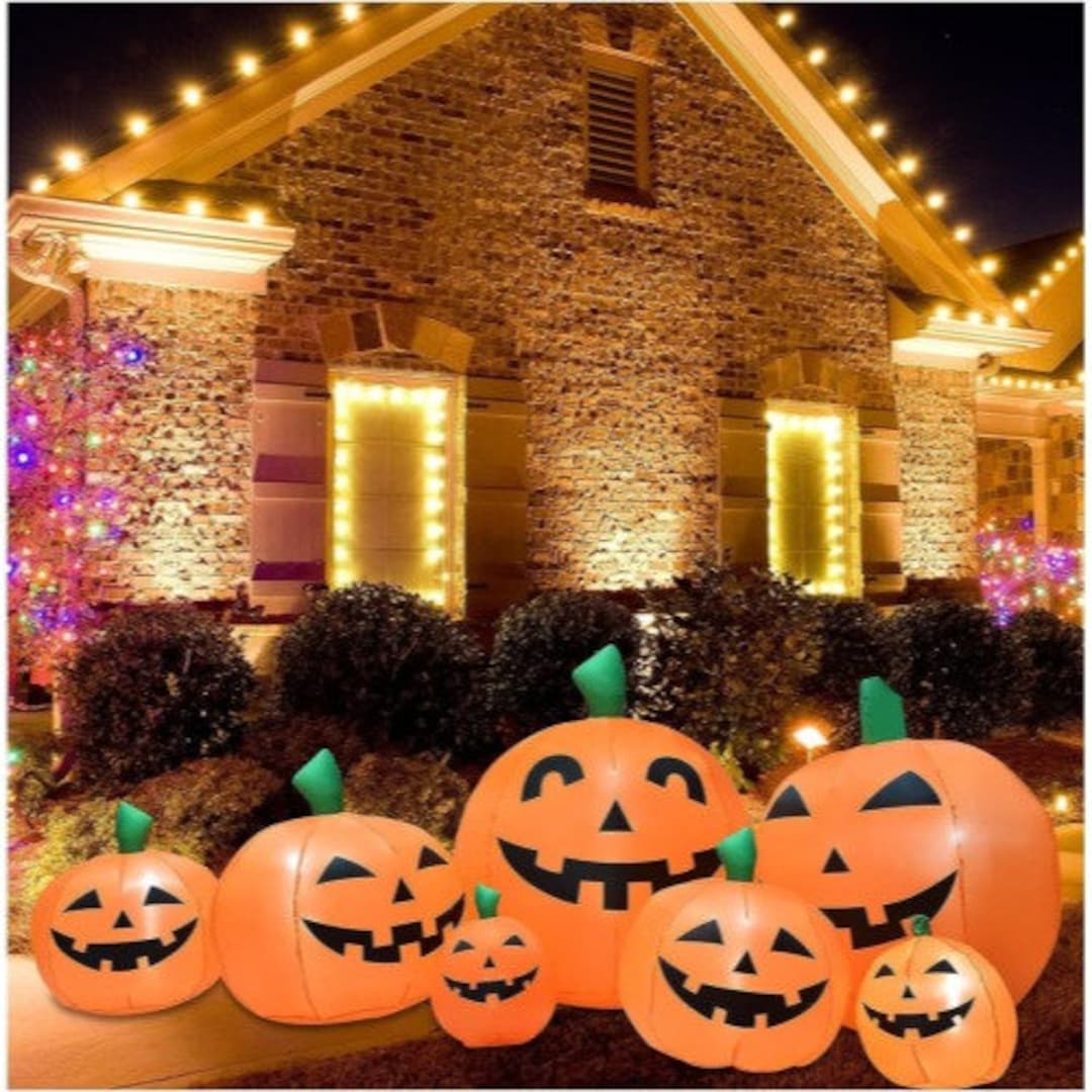 BREONLY 8.5FT Halloween Inflatables Pumpkins Decoration, Outdoor Orange ...