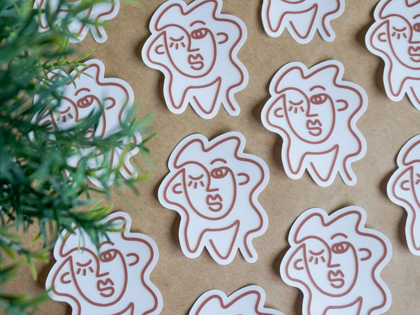 Woman Line Drawing Sticker Vinyl Sticker for Laptops - Etsy