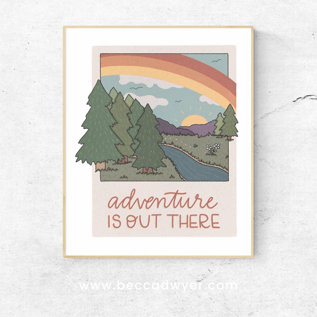 Adventure is Out There Art Print Adventure Awaits Rainbow Disney Pixar ...