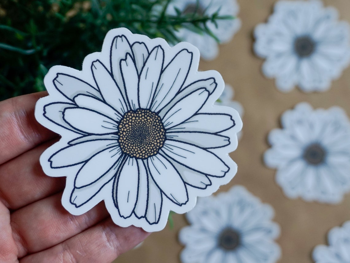 Daisy Sticker Daisies Sticker Pack Floral Decal White - Etsy