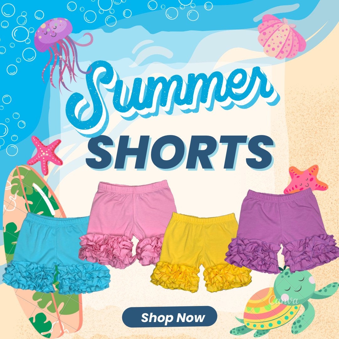 Yellow Icing Ruffle Shorts Summer Shorts Boutique Shorts - Etsy