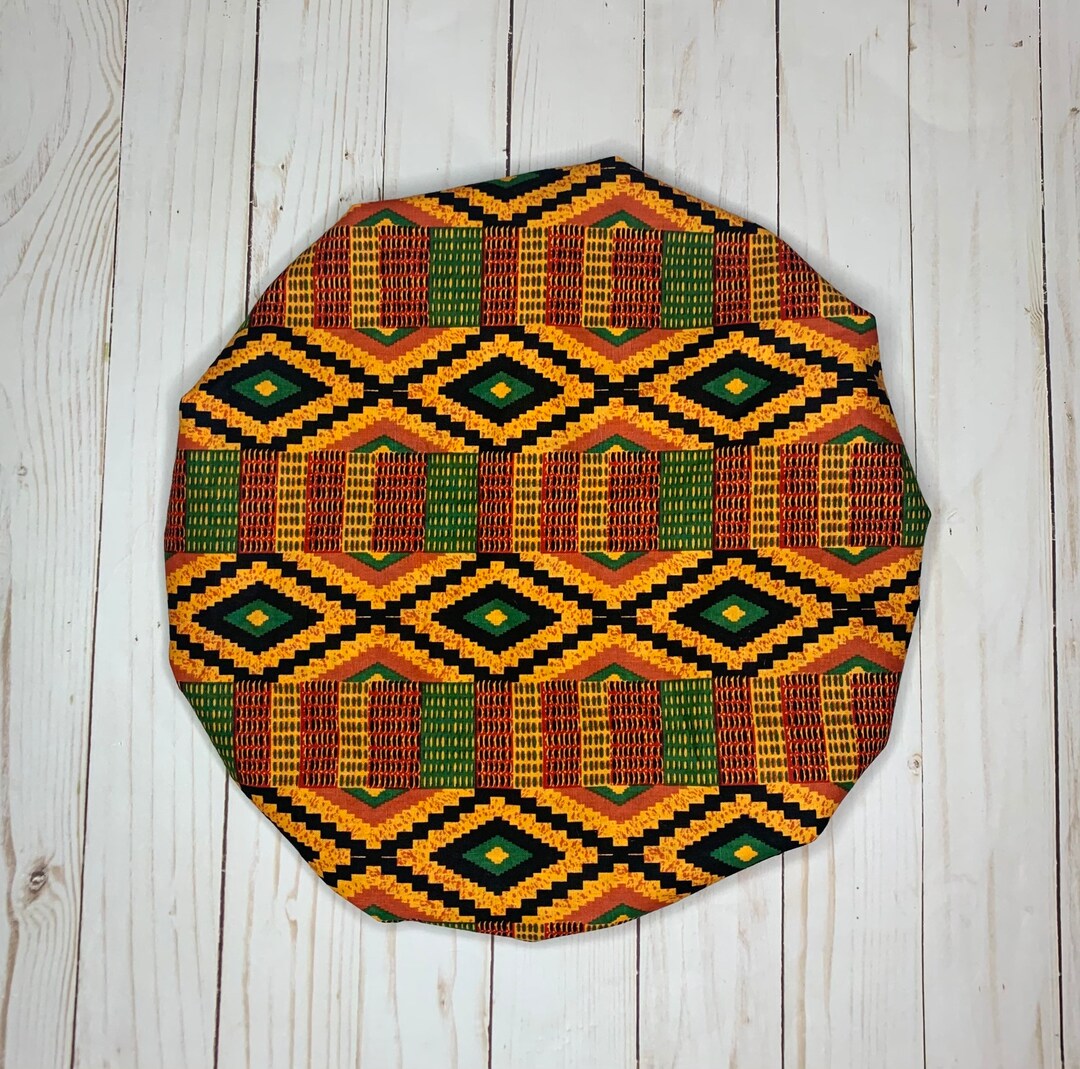 Satin African Print Bonnet - Etsy