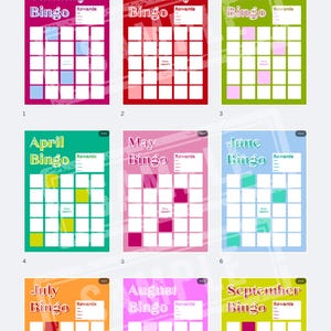 Girlypop Monthly Bingo Goals and Rewards Download - Etsy