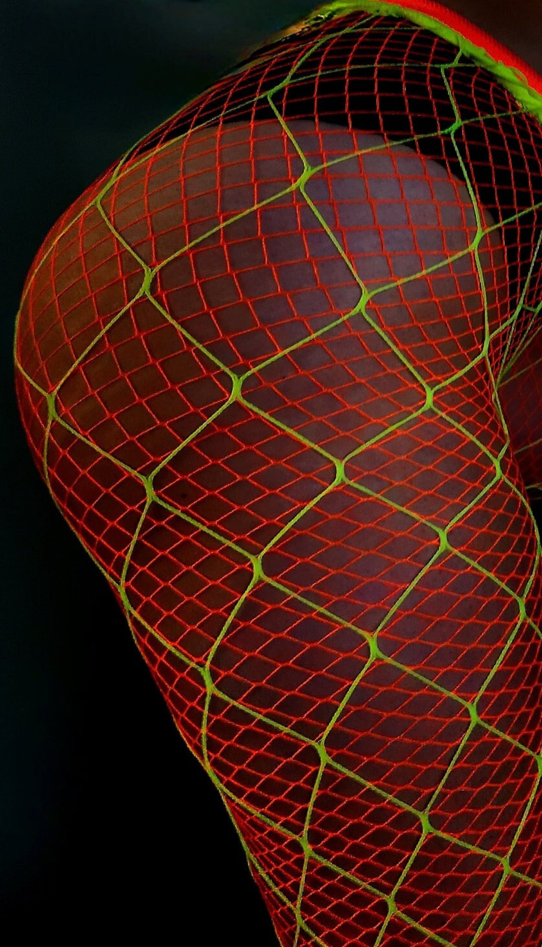 Neon Fishnet Tights Layer Stockings for Rave Festival. Cosplay Party ...