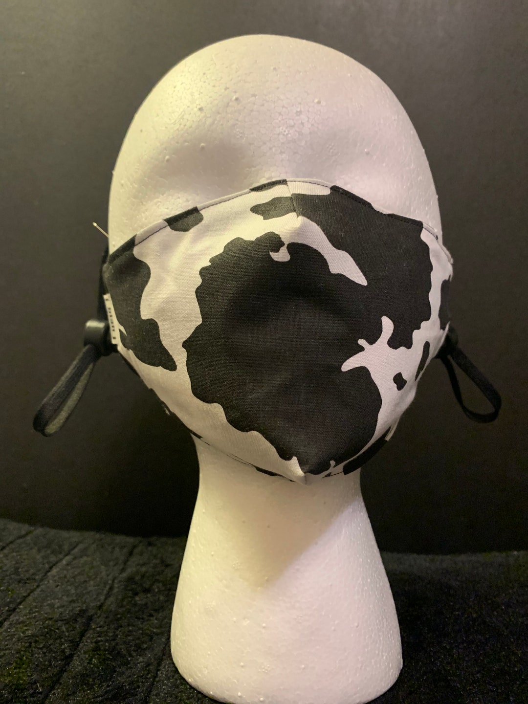 Cow Print Adjustable Mask - Etsy