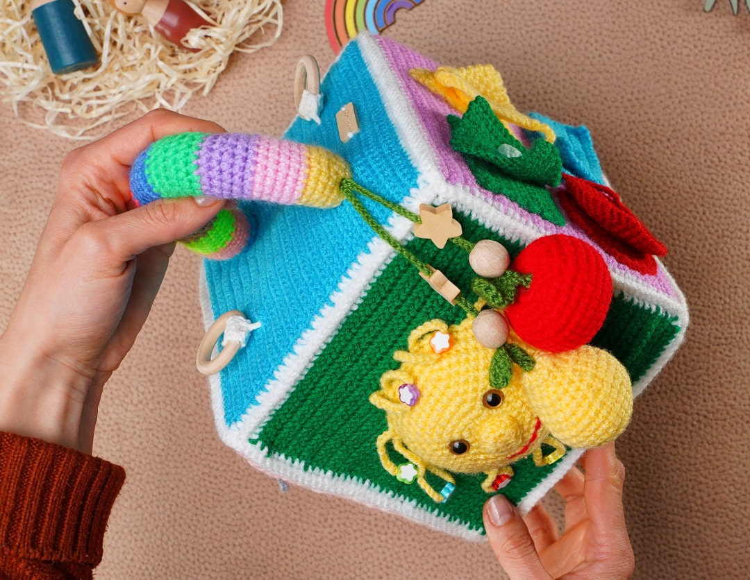 Busy Cube Cubotto Activity Cube Crochetquiet Cube Sensory Toy Game in ...
